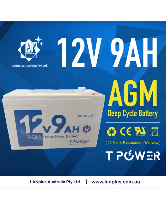 T Power 12V 9AH UPS SLA battery